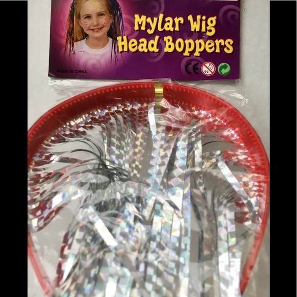 Vintage | Costumes | Mylar Wig Head Boppers Accessory Head Boppers ...
